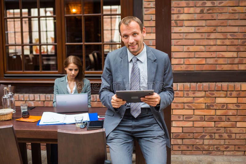 Hard Working Boss with His Secretary. Stock Image - Image of hand ...