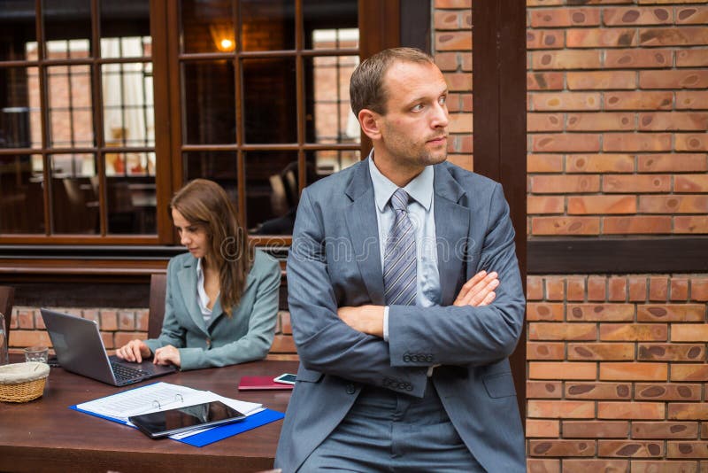 Hard Working Boss with His Secretary. Stock Image - Image of personal ...