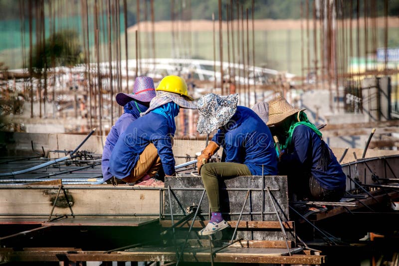 Hard Working Building Structure Editorial Stock Image - Image of leaf ...