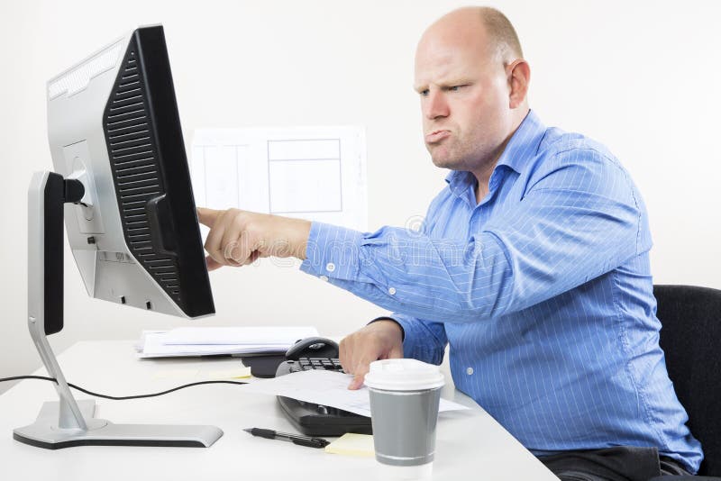 Hard Working Businessman at the Office Stock Image - Image of document ...