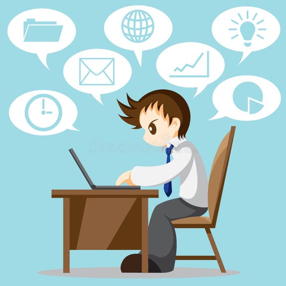 Hard Working stock vector. Illustration of drawing, concept - 51228543