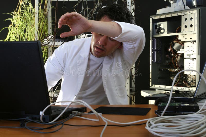 Hard working on computer stock image. Image of computer - 9041235