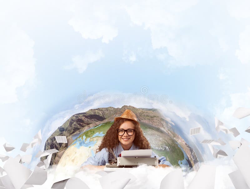 Creative Inspiration of Young Female Writer. Stock Image - Image of ...