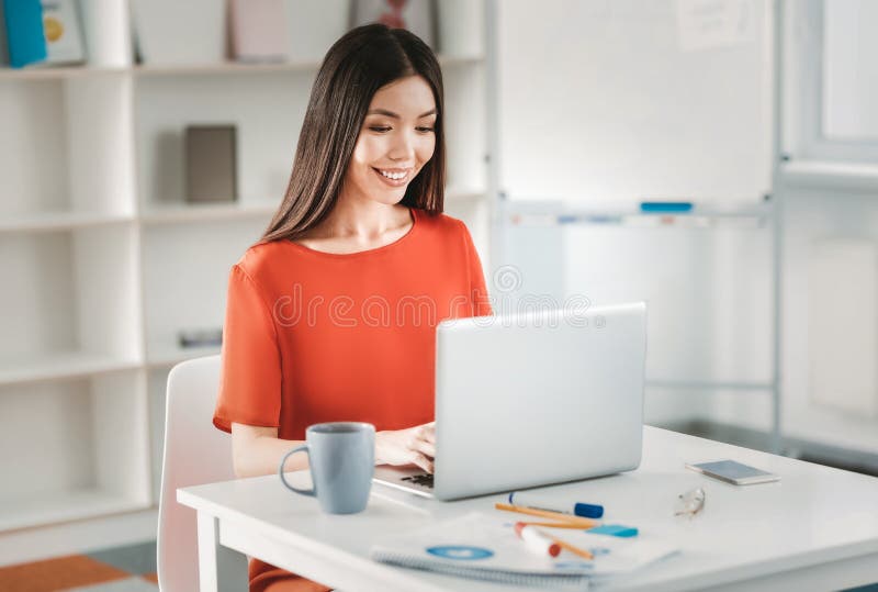 Hard-working Freelancer Sitting at the Table Stock Photo - Image of ...
