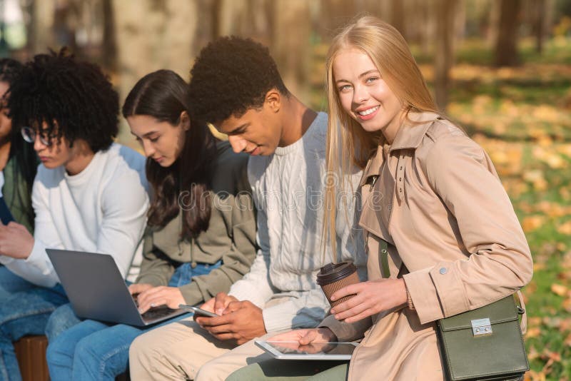 Hard-working International Students Getting Ready for Exams Stock Image ...