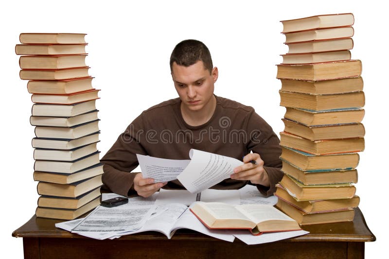 Hard working man stock image. Image of educative, boredom - 4103161