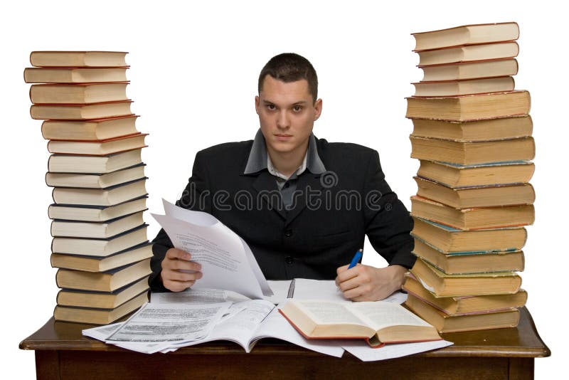 Hard working man stock image. Image of bored, office, stockpile - 4103169
