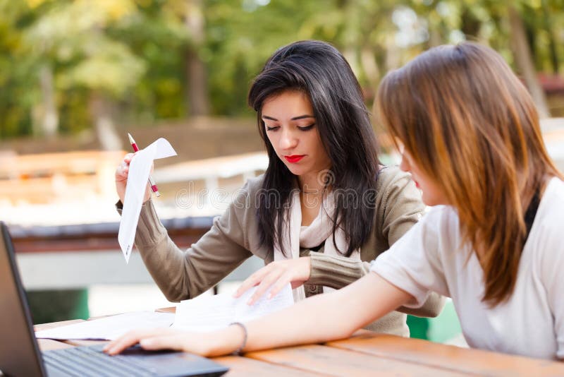 Hard working students stock photo. Image of project, autumn - 34428240
