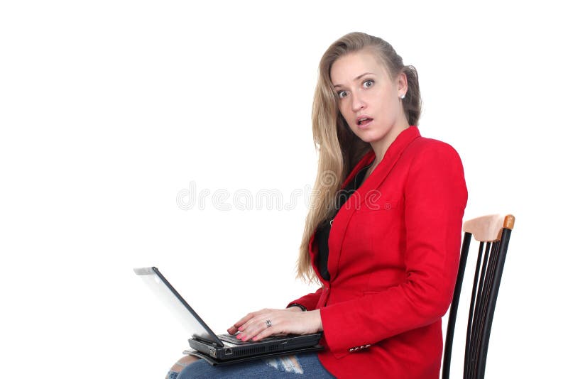 Hard Working Woman Working on Computer Stock Image - Image of busy ...
