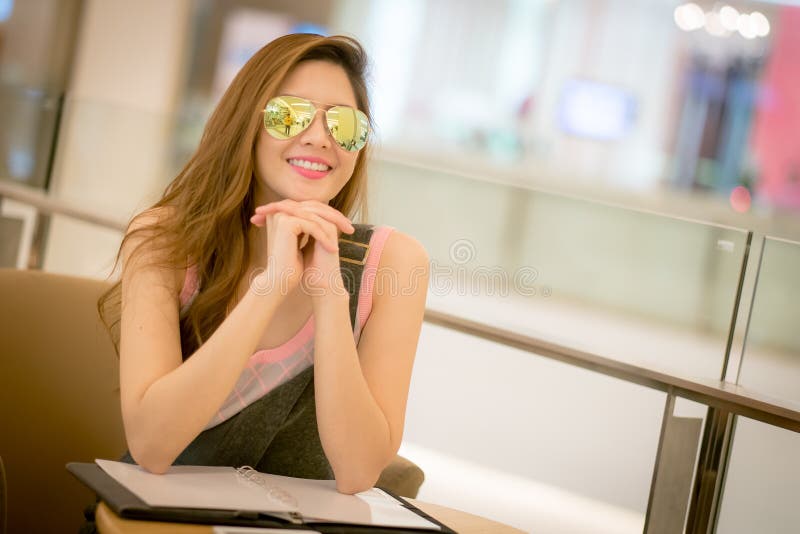 The Hard Working Woman with Office Files Stock Image - Image of ...