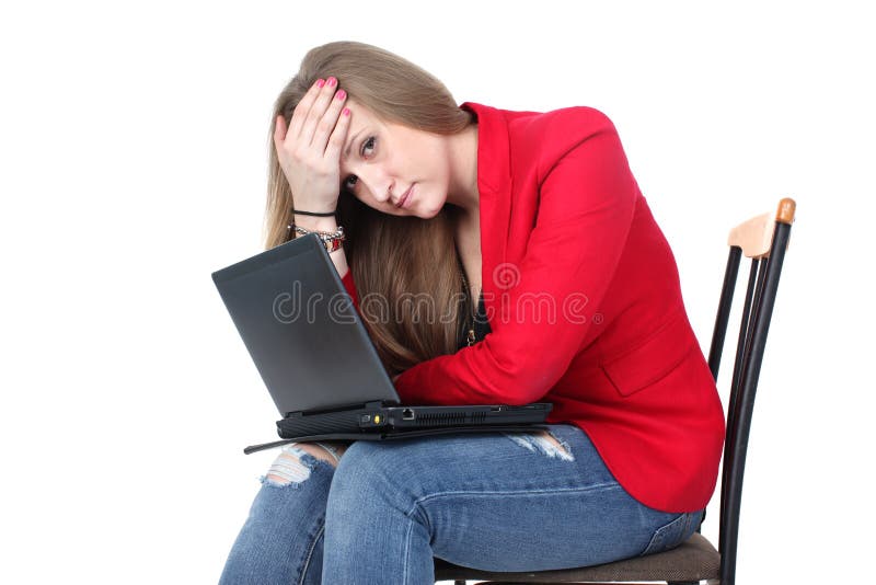 Hard Working Woman Working on Computer Stock Image - Image of busy ...