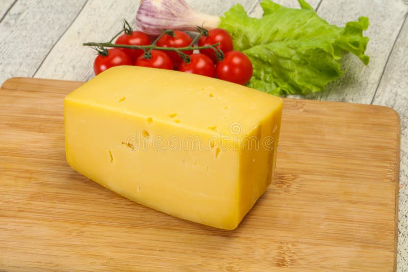 Hard Yellow Tasty Cheese Brick Stock Image - Image of ingredient, macro ...