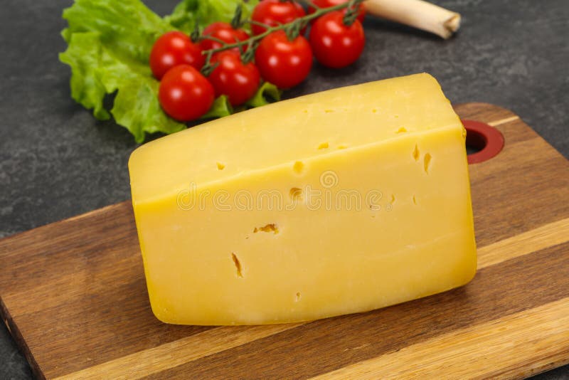 Hard Yellow Tasty Cheese Brick Stock Image - Image of slice, ingredient ...