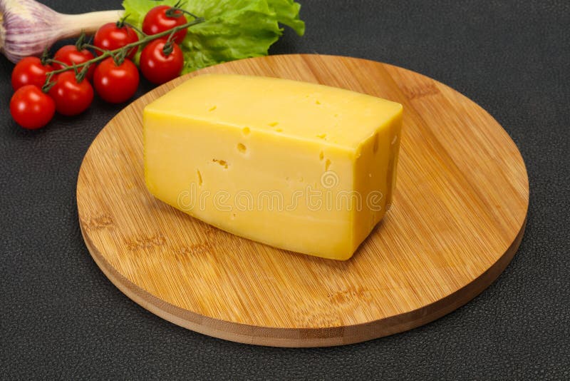 Hard Yellow Tasty Cheese Brick Stock Photo - Image of tasty, fresh ...