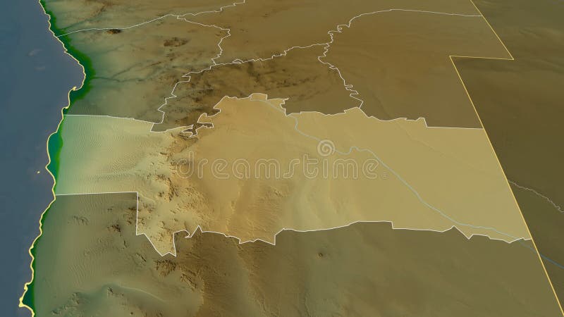 Hardap, Namibia - Highlighted. Physical Stock Illustration ...