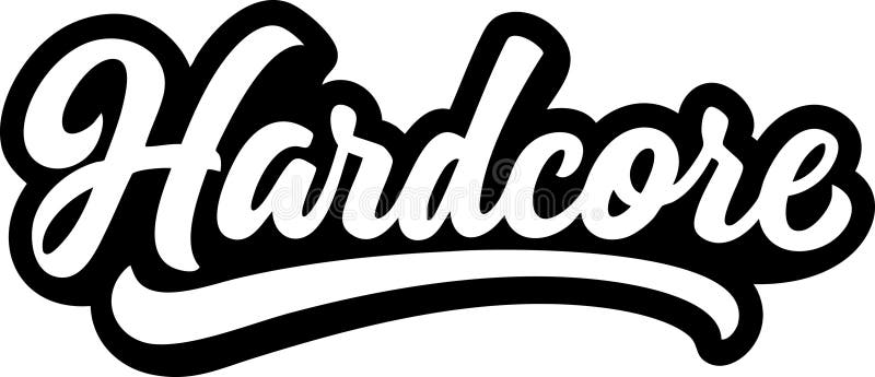 Hardcore Logo in Black Over White Stock Illustration - Illustration of ...