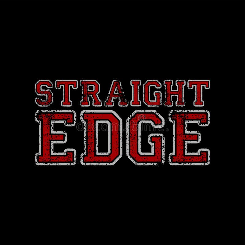 Straight Edge Hardcore Sign Stock Vector - Illustration of leaves ...