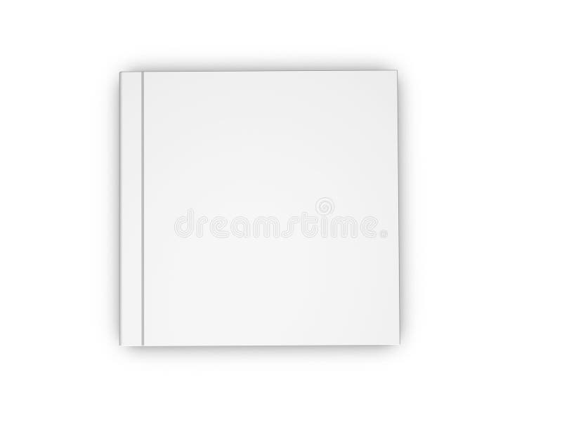 Hardcover Blank Square Booklet Cover Top View. Stock Illustration ...