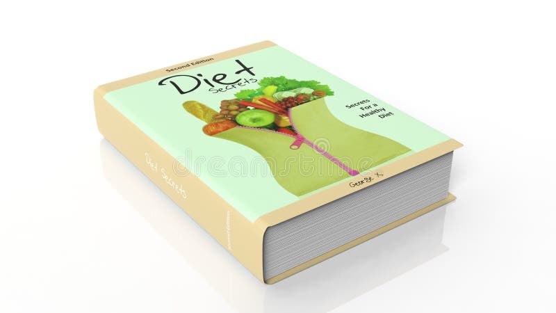 Hardcover Book Diet Secrets with Illustration on Cover Stock ...