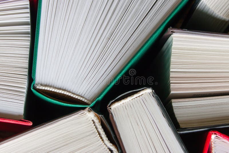 Hardcover books top view stock image. Image of book, concept - 58796561