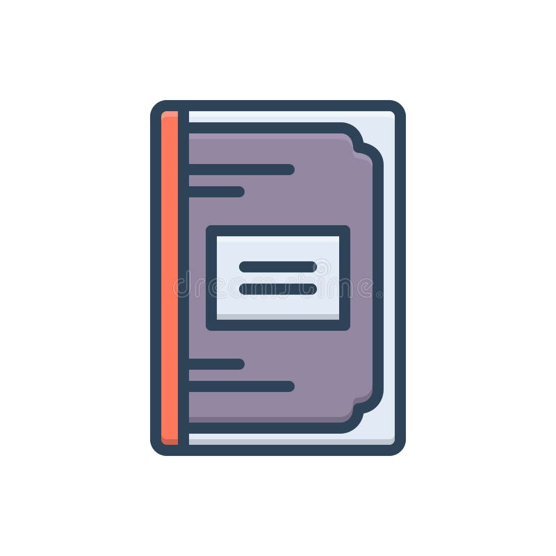 Color Illustration Icon for Hardcover, Booklet and Dictionary Stock ...