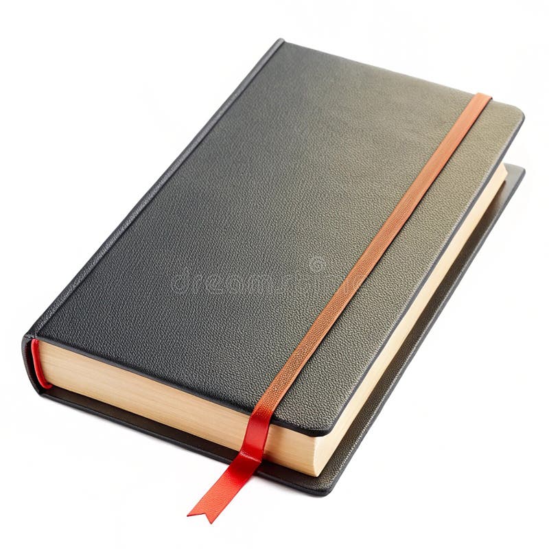 "Hardcover Notebook with Ribbon on White Background Stock Illustration ...