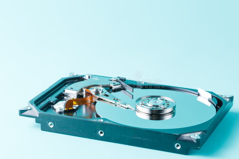 Harddisk Drive (HDD) with Top Cover Open Stock Image - Image of white ...