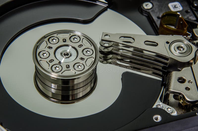 Harddisk inside stock image. Image of byte, closeup, business - 39006719