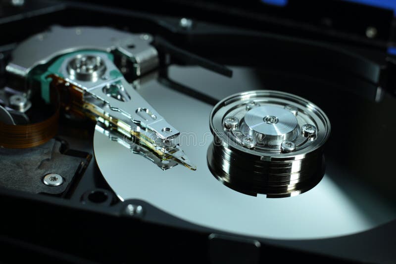 Harddisk Open Cover, Part Computer Stock Photo - Image of table ...