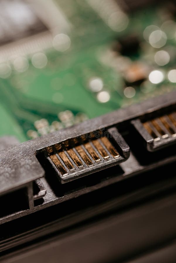 SATA-II Port in Desktop on PC Motherboard Stock Photo - Image of chip ...