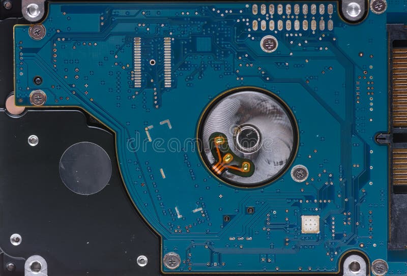 Binnenkant Van Een Computer Harde Schijf Stock Foto - Image of macro ...