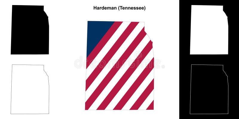 Hardeman outline map stock vector. Illustration of tennessee - 324137087