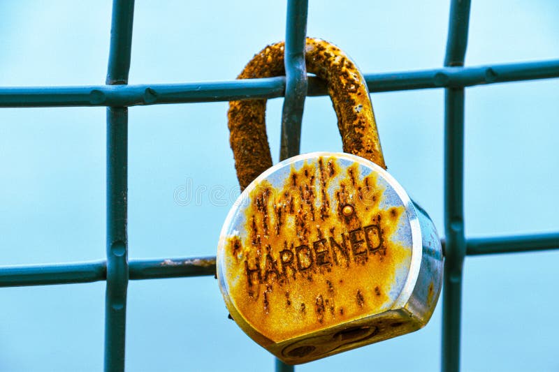 Hardened lock stock photo. Image of blue, meal, lock - 315793548