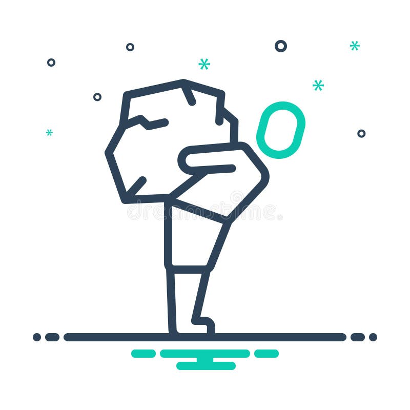 Mix Icon for Hardly, Barely and Laboriously and Hardworking Stock ...