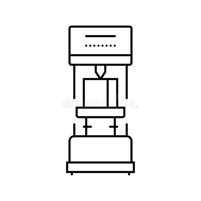 Hardness Testing Materials Engineering Line Icon Vector Illustration ...
