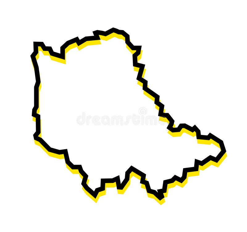 Hardoi District Vector Map with Bold Black Outline of Uttar Pradesh ...