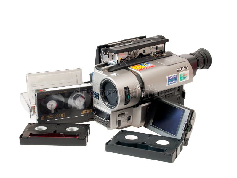 Old Video Cassette Tapes Vhs Hi8 Dv Stock Photo - Image of editing ...