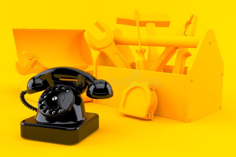Hardware Background with Telephone Stock Illustration - Illustration of ...