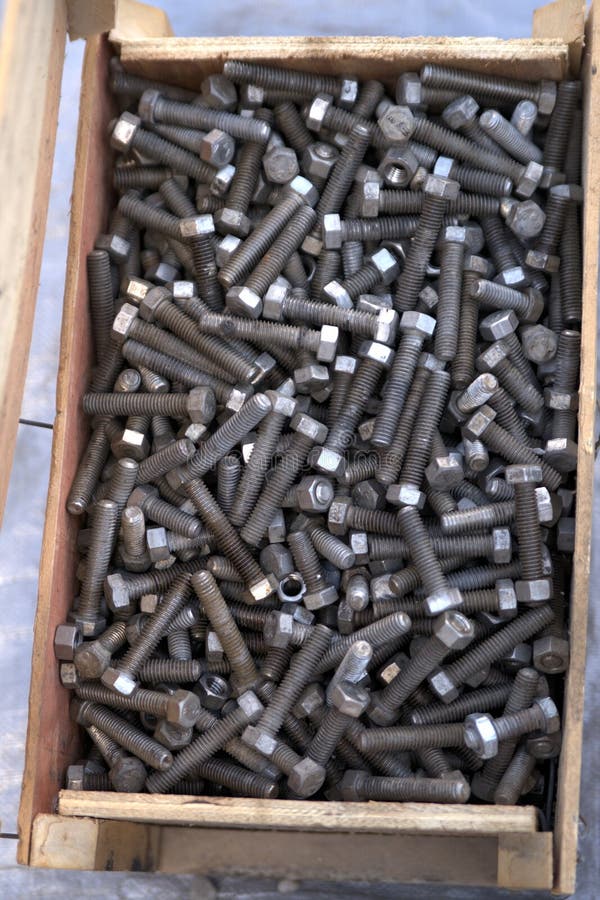 Hardware: Bolts and the Matching Nuts Stock Image - Image of projects ...