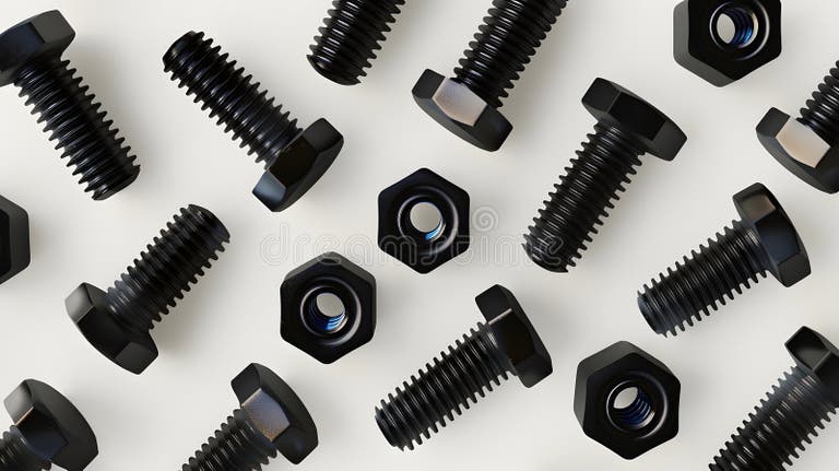 Hardware Design, Screws, Nuts, Cogs, Bolts Pattern Stock Illustration ...