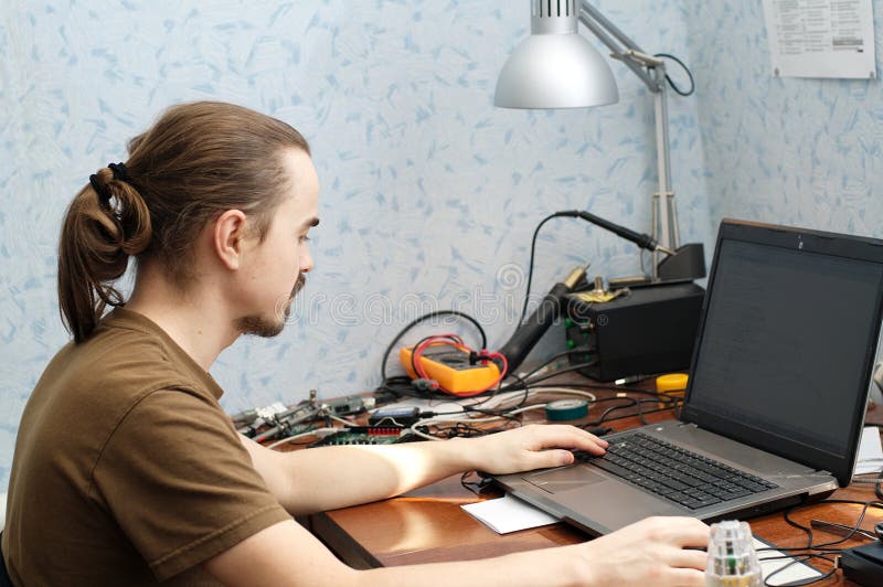 Hardware developer working stock photo. Image of develope - 69356688