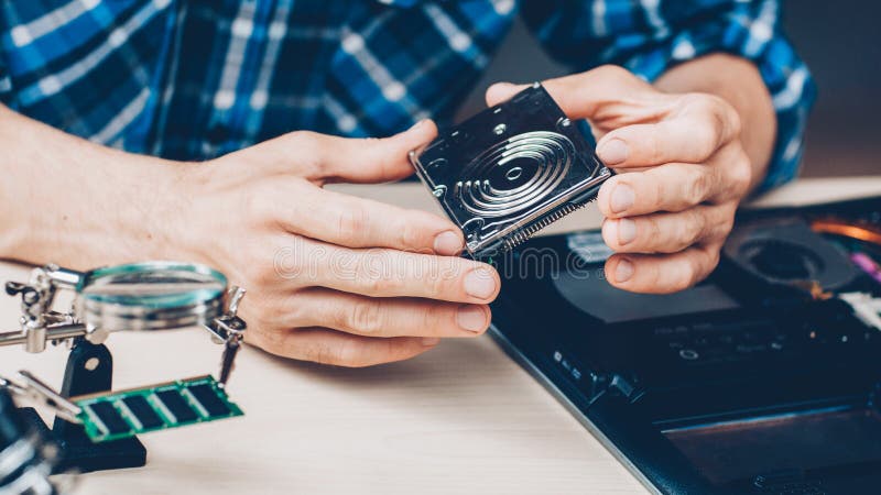 Hardware Diagnostics Disassembled Laptop Parts Stock Photo - Image of ...