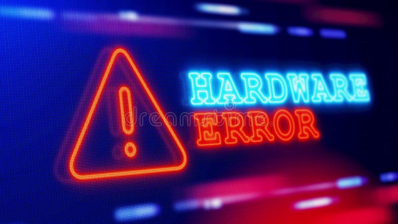Hardware Error Warning Alert Screen Loop Blinking Glitch Animation. Stock Footage - Video of ...