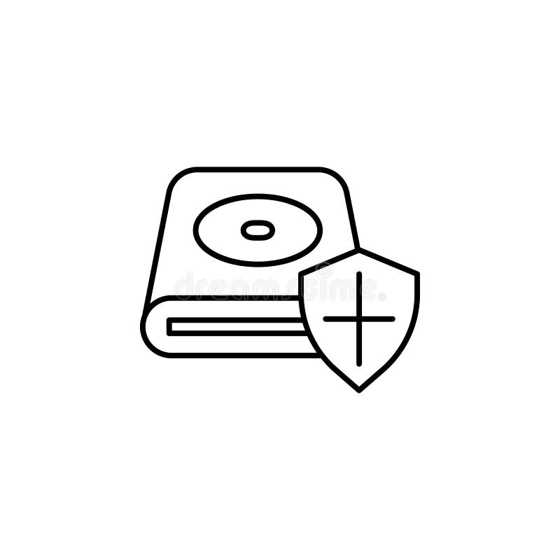 Hardware, Hard Disk, Security Icon. Simple Thin Line, Outline Vector of ...