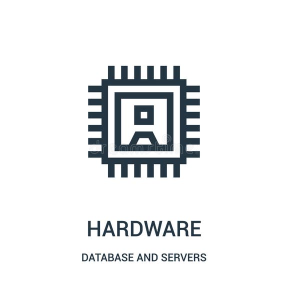 Hardware Icon Vector from Database and Servers Collection. Thin Line ...