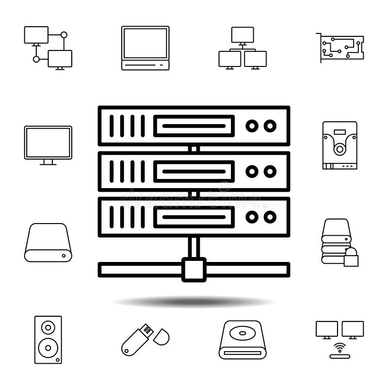Hardware, Network Drivers Icon. Simple Thin Line, Outline Vector Element of Hardware Icons Set ...