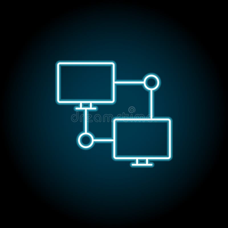 Hardware, Pc, Connection, LAN Neon Icon. Simple Thin Line, Outline ...