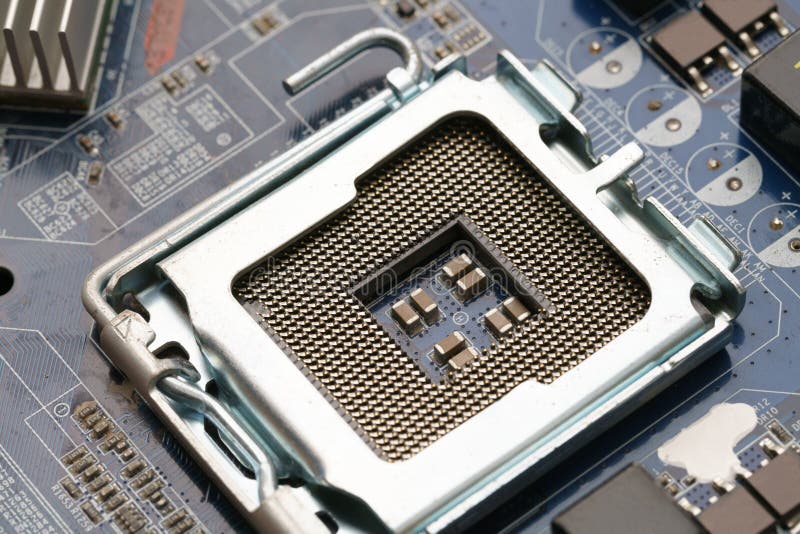 Hardware. Photo of Processor on Motherboard Stock Photo - Image of ...