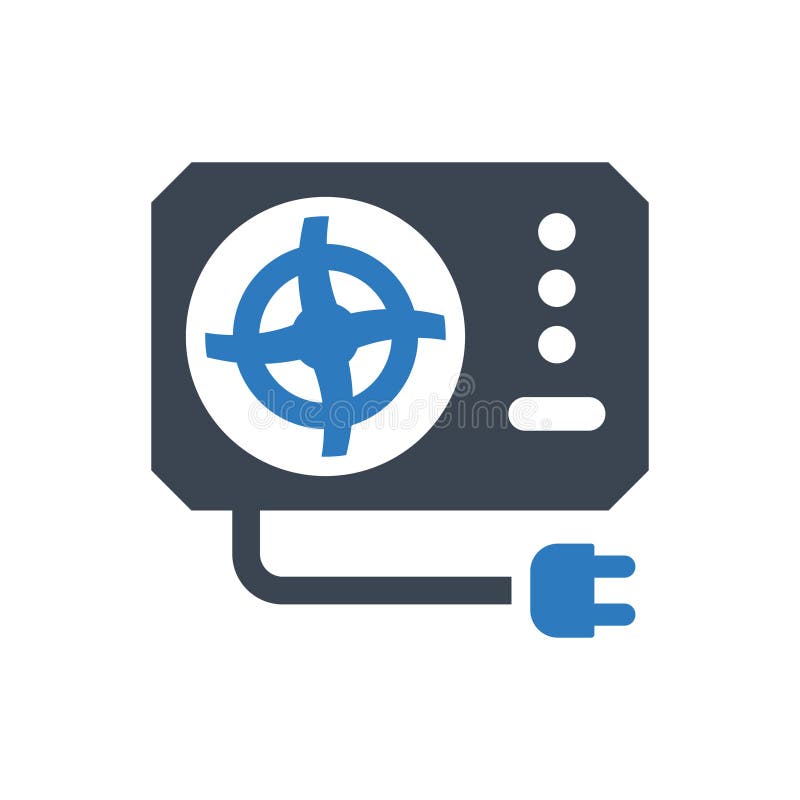 Hardware power supply icon stock vector. Illustration of vector - 262611842