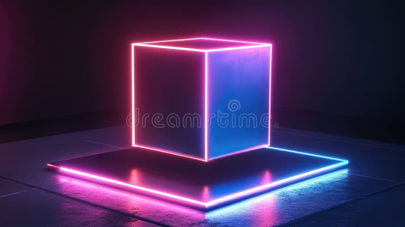 Hardware scanning 3d cube stock illustration. Illustration of analysis ...